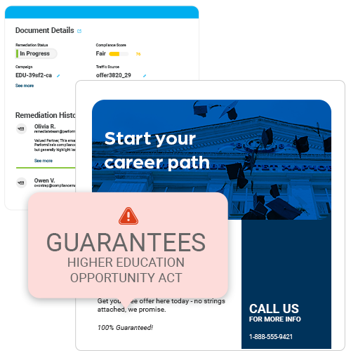 Higher Education PerformLine Higher Education PerformLine